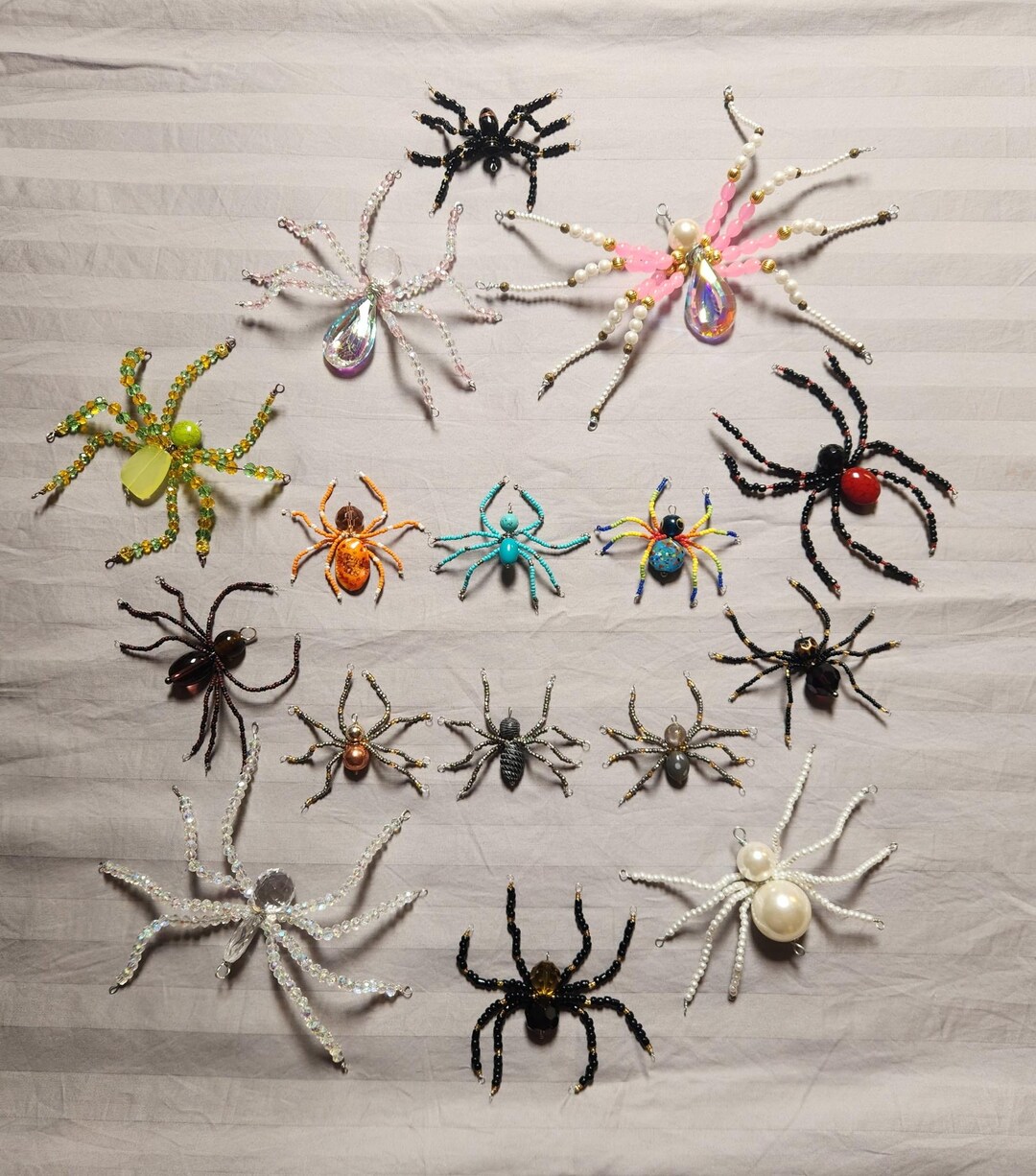 Beaded Spiders, Wall Hanging, Ornaments, Keychains, Spooky Season - Etsy