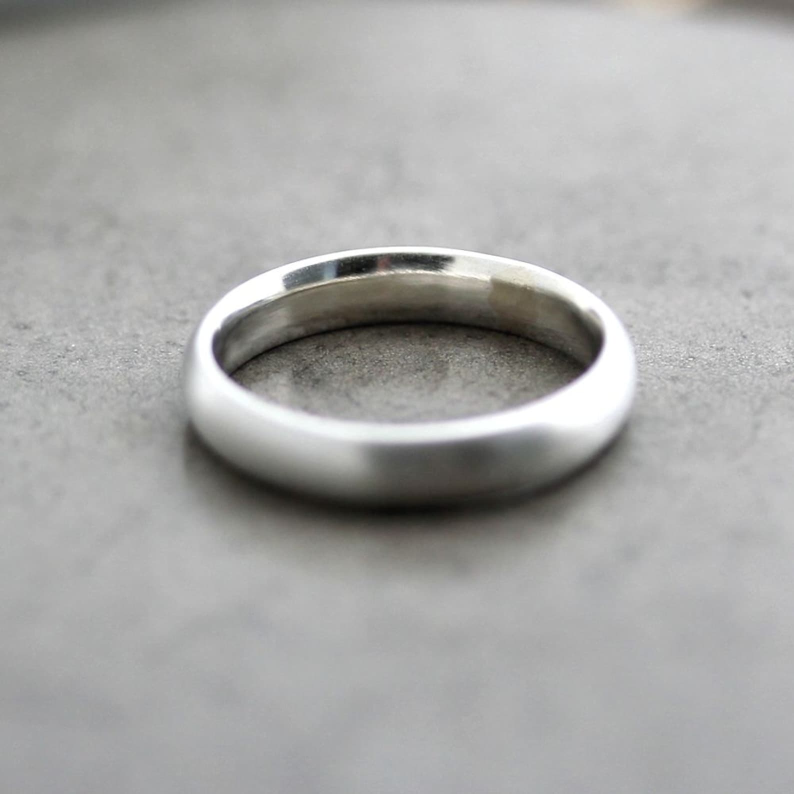 Men's Silver Wedding Band Matte 4mm Unisex Recycled - Etsy
