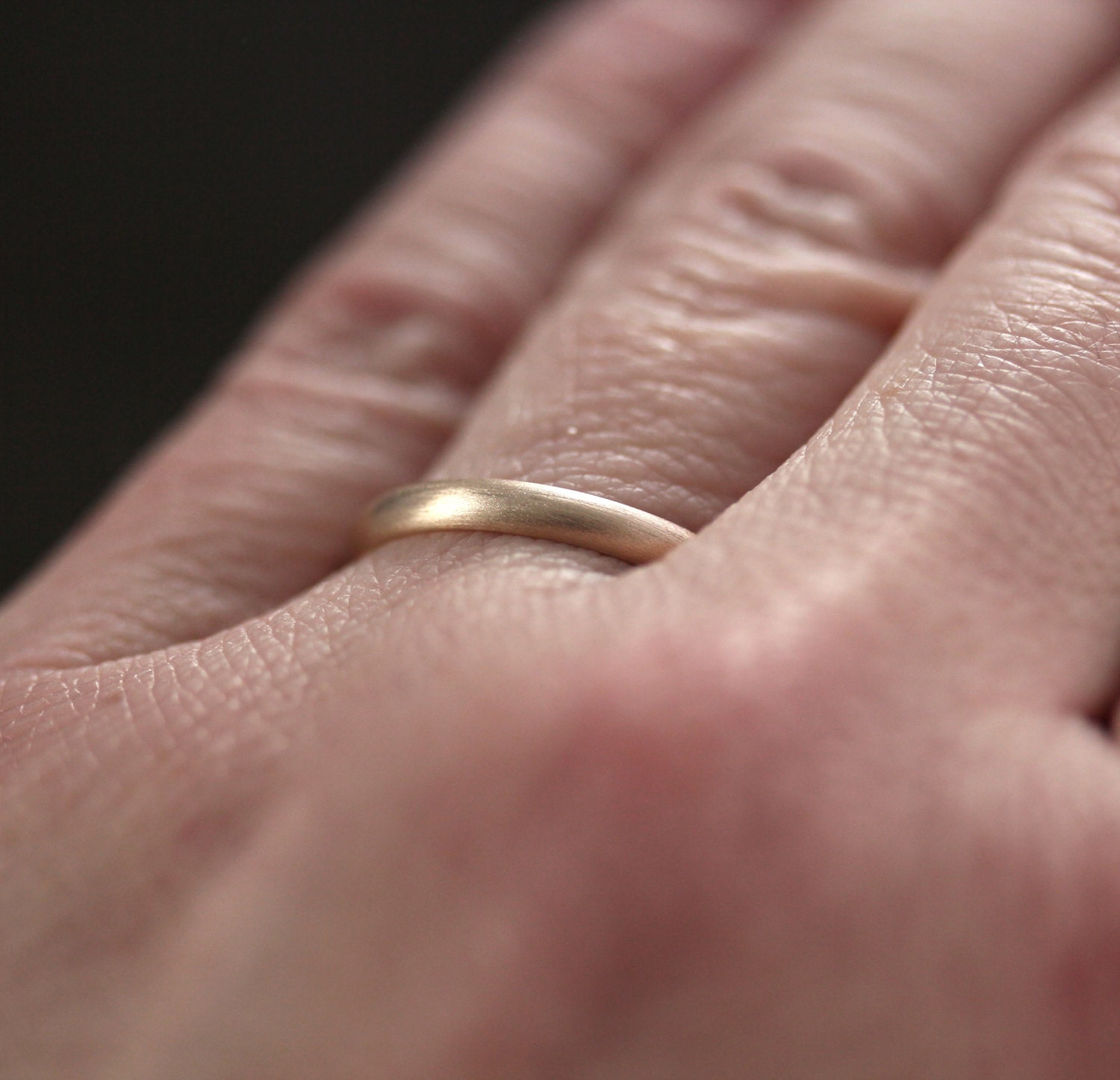 Women's Gold Wedding Band 2.5mm Half Round Slim Recycled - Etsy