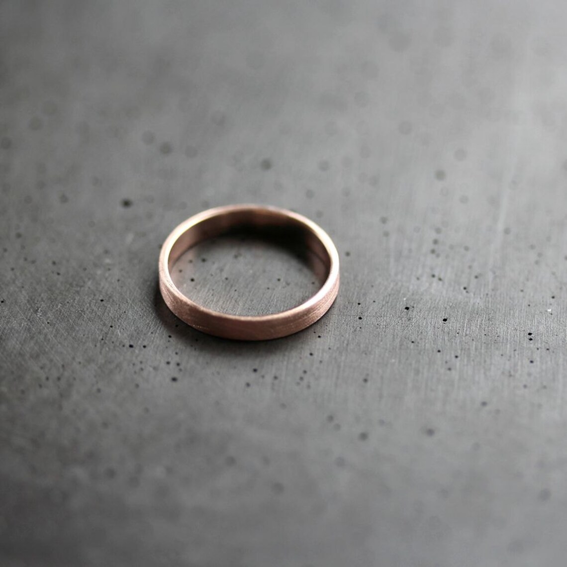 Rose Gold Women's Wedding Band Stackable Ring 3mm Flat - Etsy