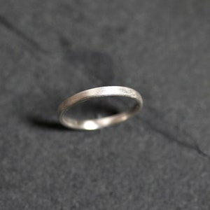 Silver Ladies Ring, Simple Skinny Thin Minimalist 2mm Brushed Recycled ...