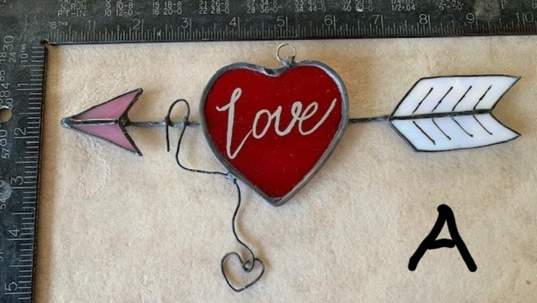 Stained Glass Arrow of Love - Etsy