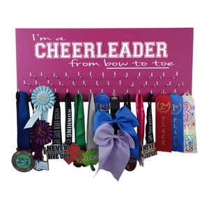 Cheer Bow Holder, Personalized Cheerleading Gifts, Cheerleading Medal ...