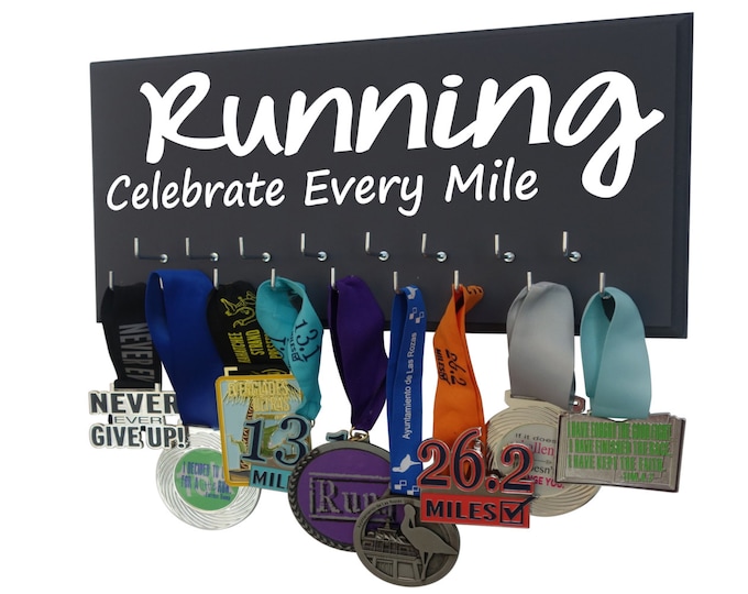 Running Medal Holder, Marathon Gifts for Runner Celebrate Every Mile ...