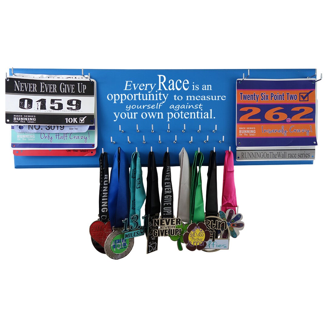 Marathon Runner Gifts Running Medal Holder and Race Bib Hanger Every ...