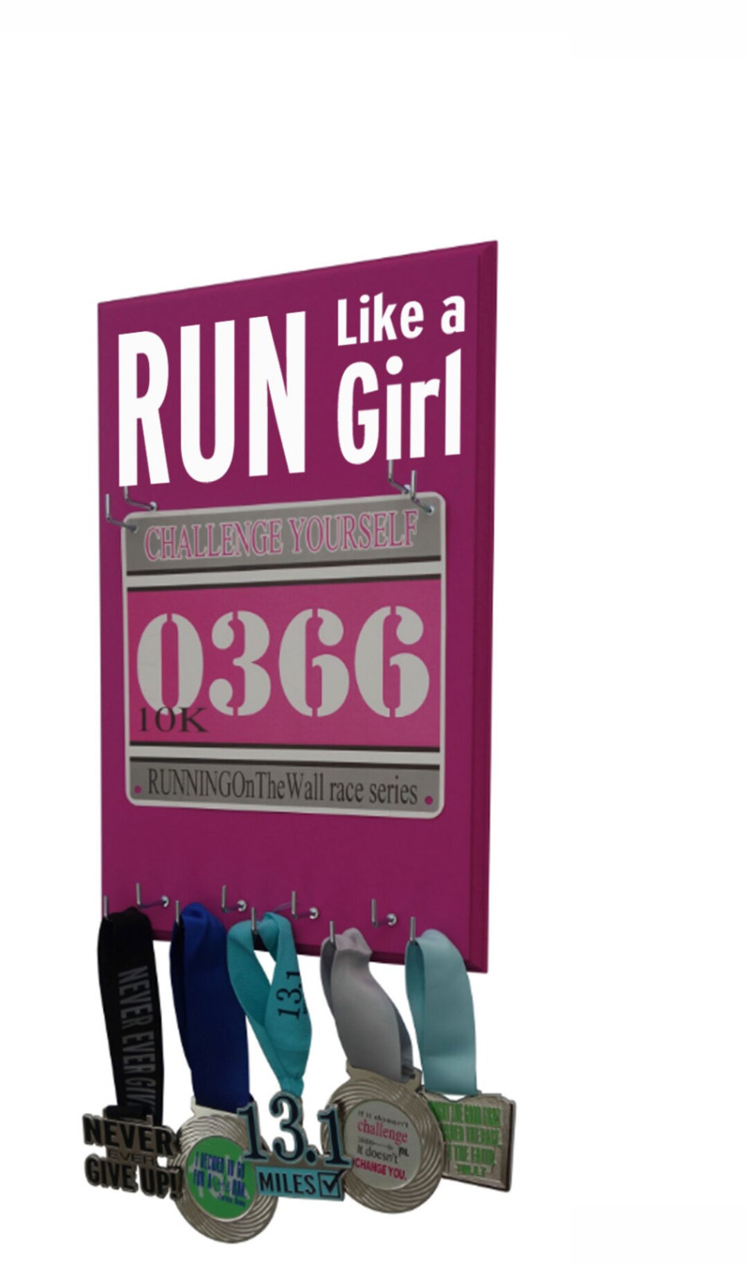Race Bibs Hanger: Run Like a Girl - Etsy