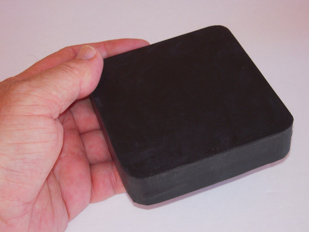 4" Square Hard Rubber Block - Etsy