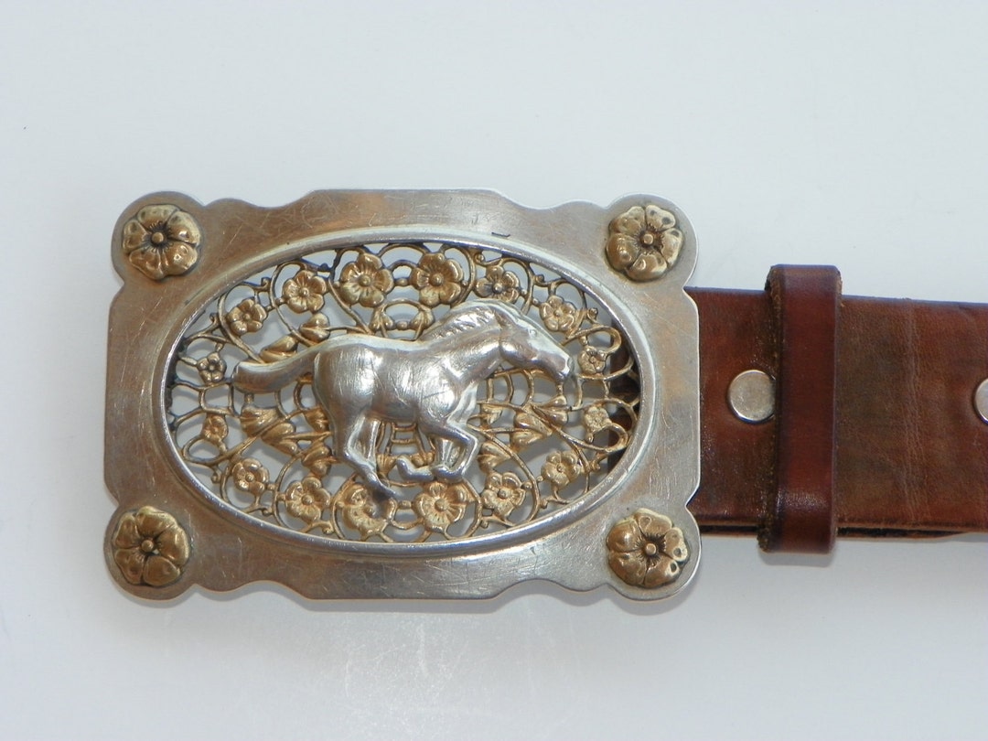 Vintage Arizona Prison-made Horsehair Belt and Custom Horse Buckle - Etsy