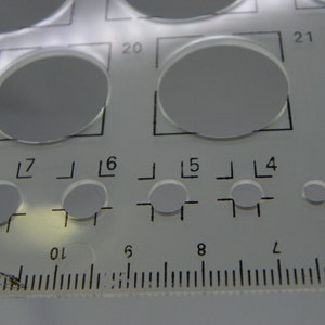 Craft Supplies & Tools to 36 mm. Circle Template--1 mm Metalworking ...