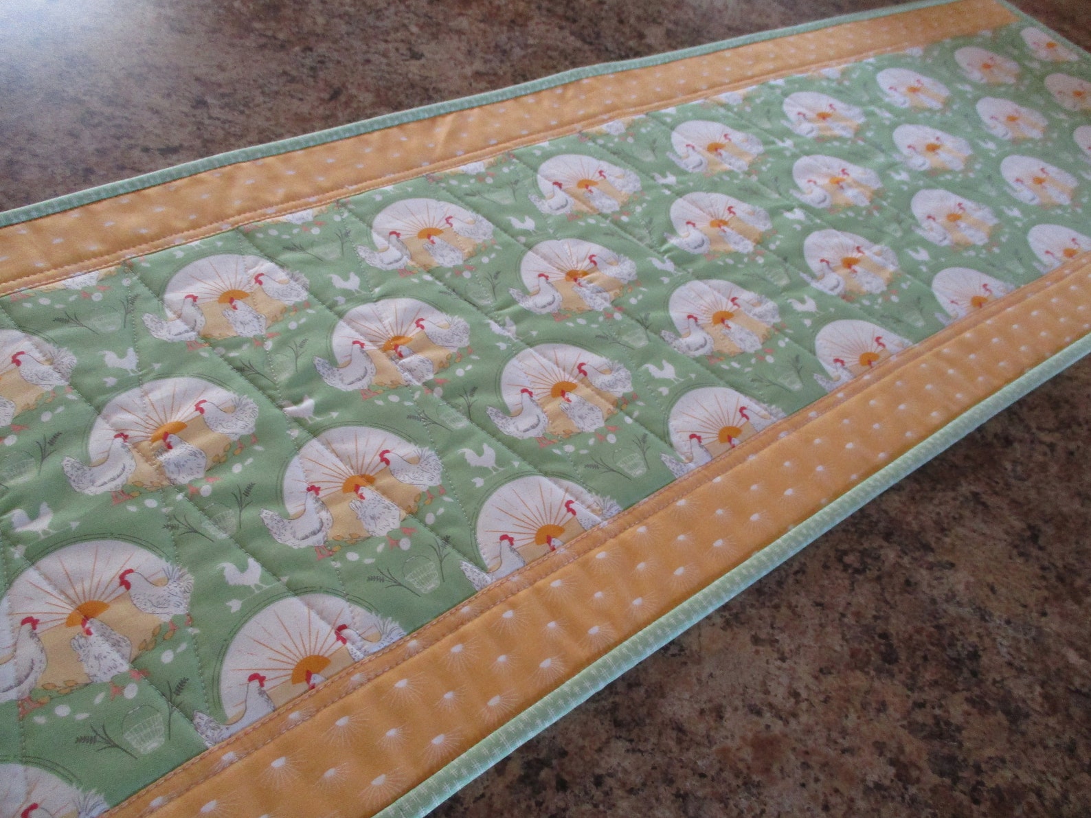 Quilted Table Runner Chicken Table Runner Rooster Table Runner | Etsy