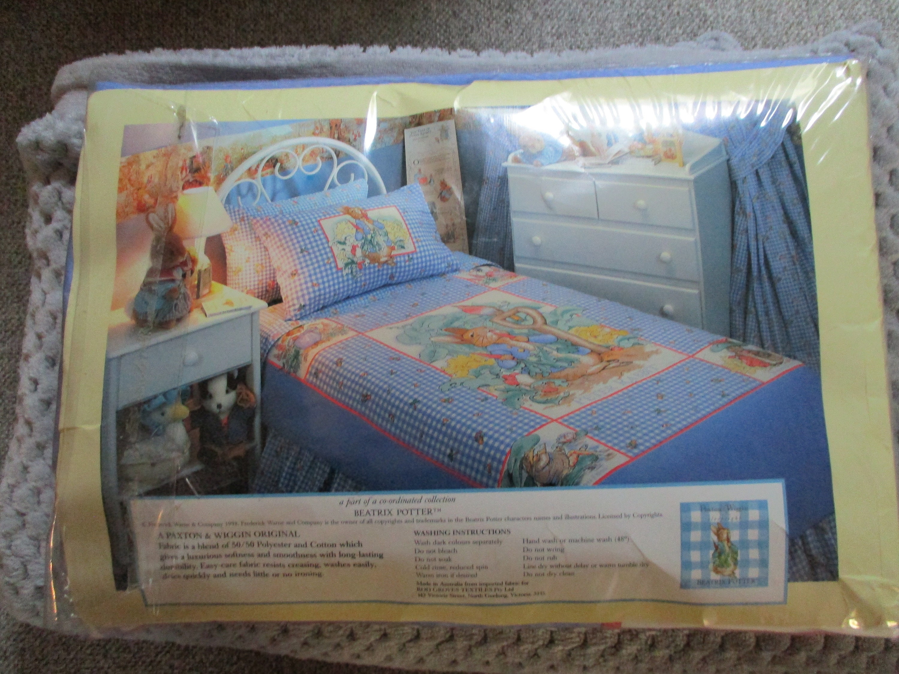 Vintage Beatrix Potter Quilt Cover Set Peter Rabbit Blanket - Etsy