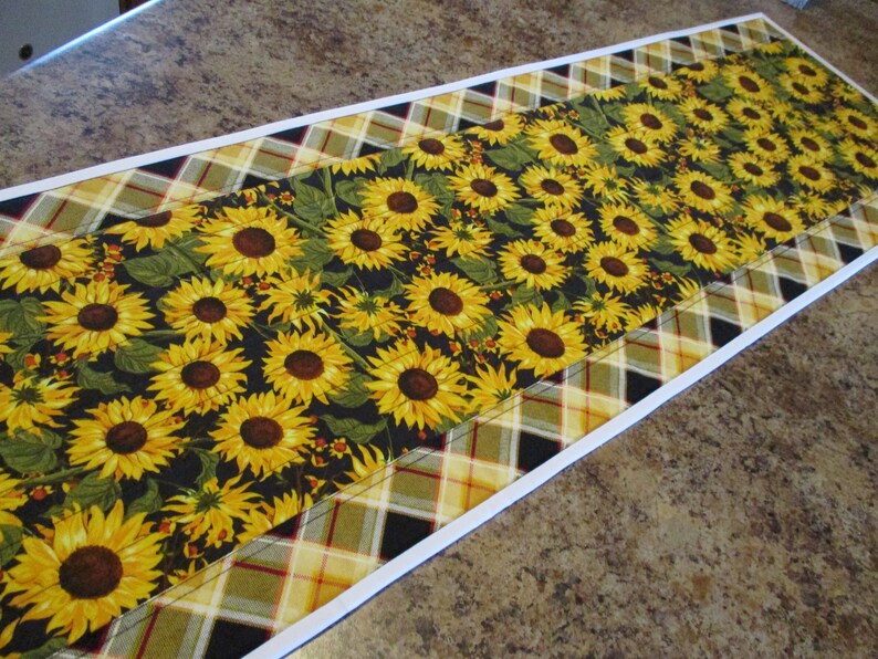Quilted Table Runner Sunflower Table Runner Sunflower Table - Etsy