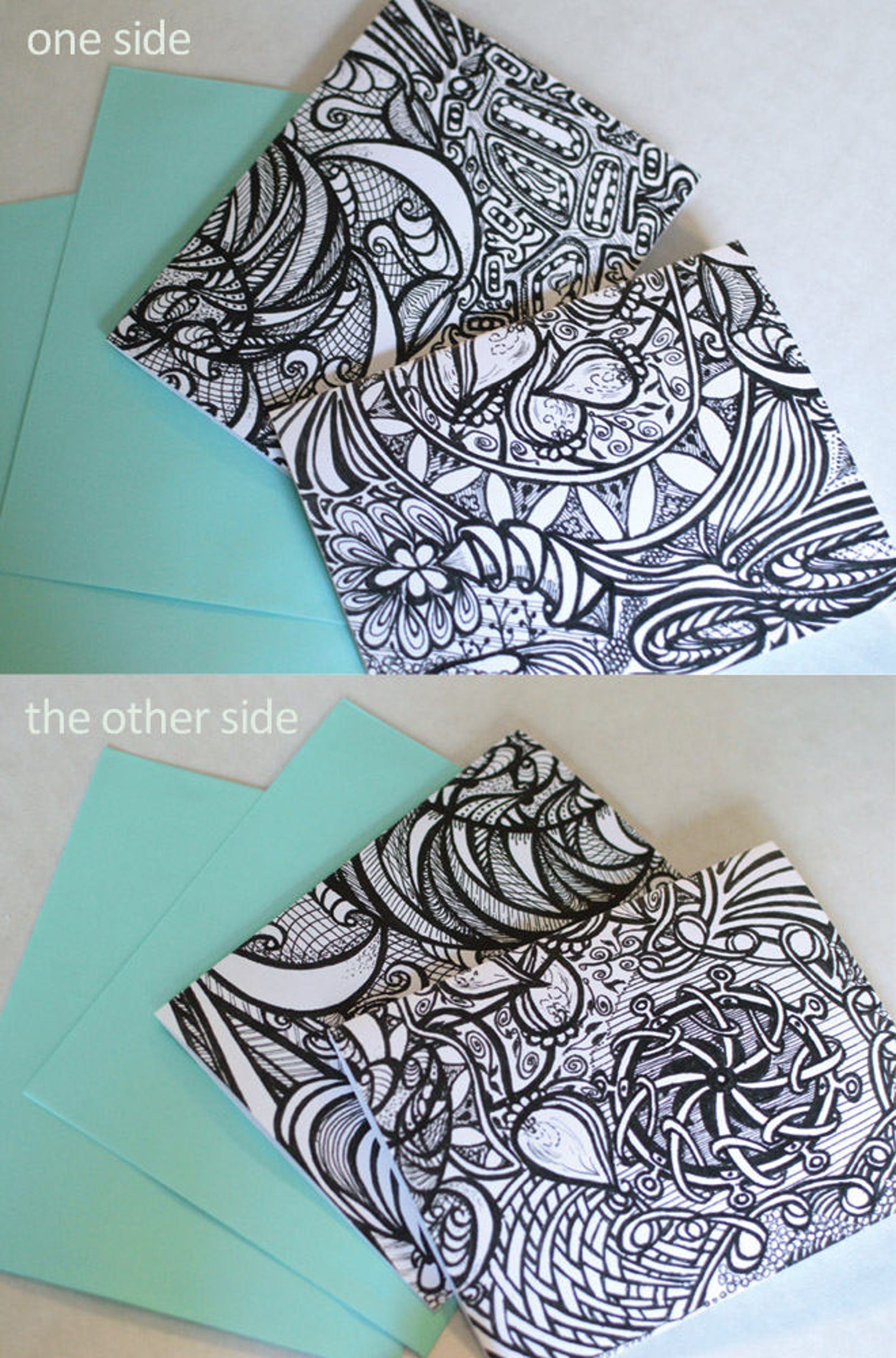 Adult Coloring Note Card Set of 2 - Etsy