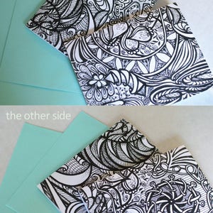 Adult Coloring Note Card Set of 2 - Etsy