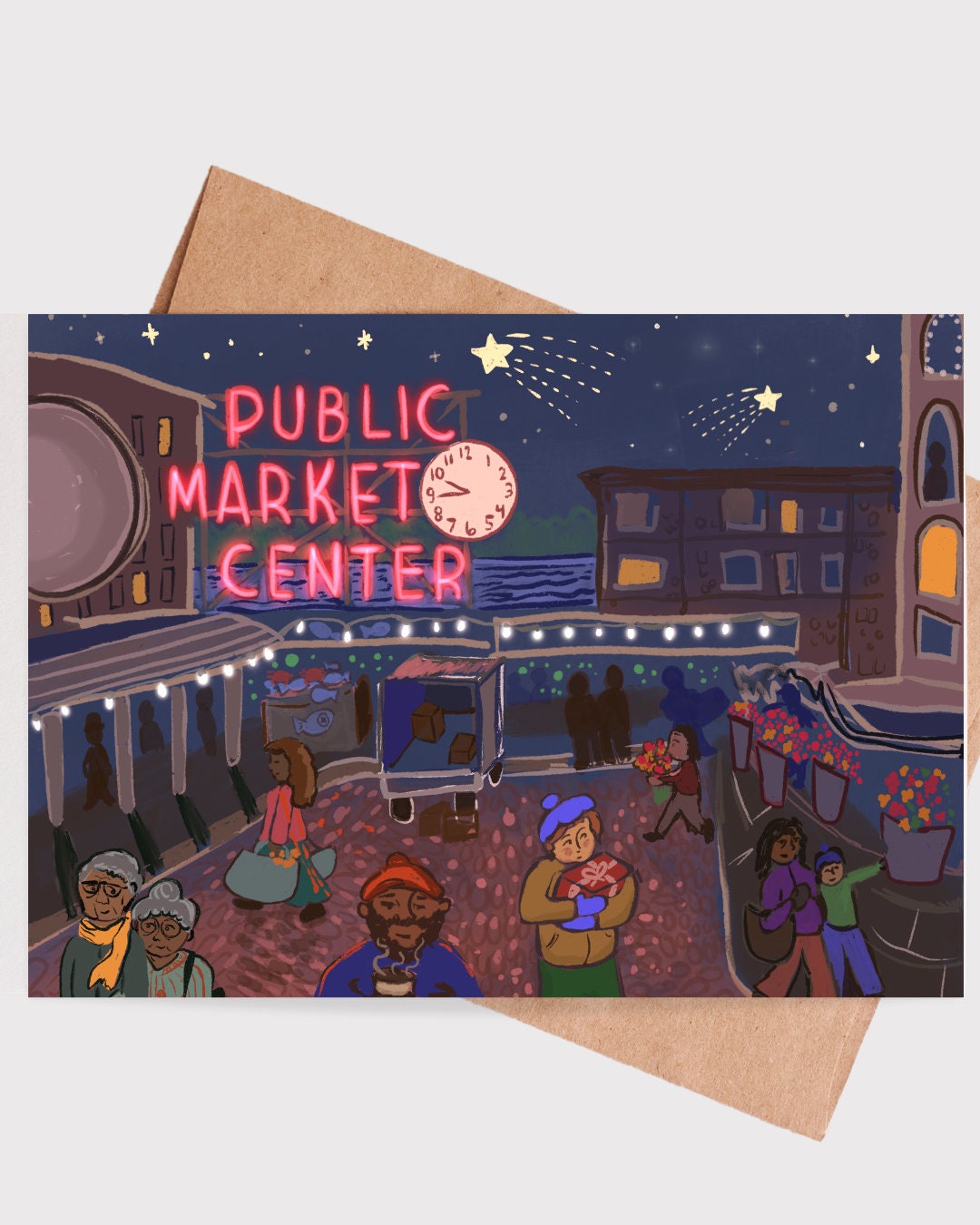 Pike Place Market Happy Birthday Card - Etsy