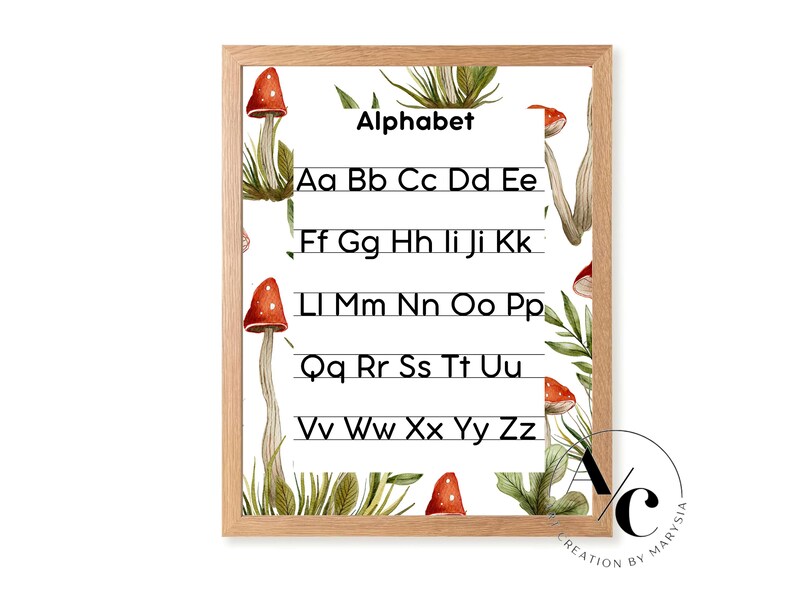 Kids Wall Art | Alphabet & Number Posters | Nursery Décor | Educational ...