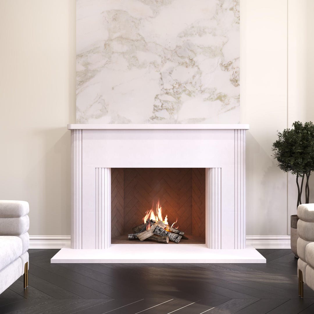 Ibiza Cast Stone Fireplace Surround – Handcrafted in USA - Etsy