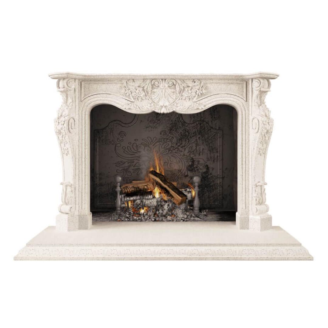 Victorian Athena Mantel, Handcrafted Cast Stone Fireplace Surround ...