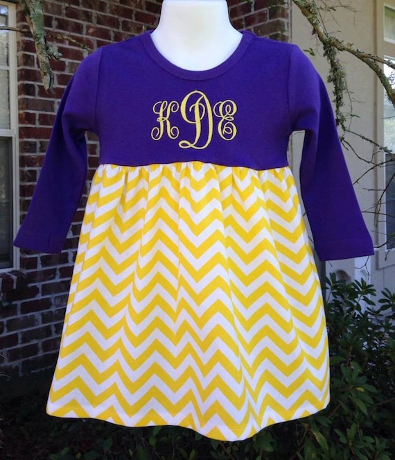 Items similar to Custom Boutique Clothing Girls Purple and Gold Chevron ...