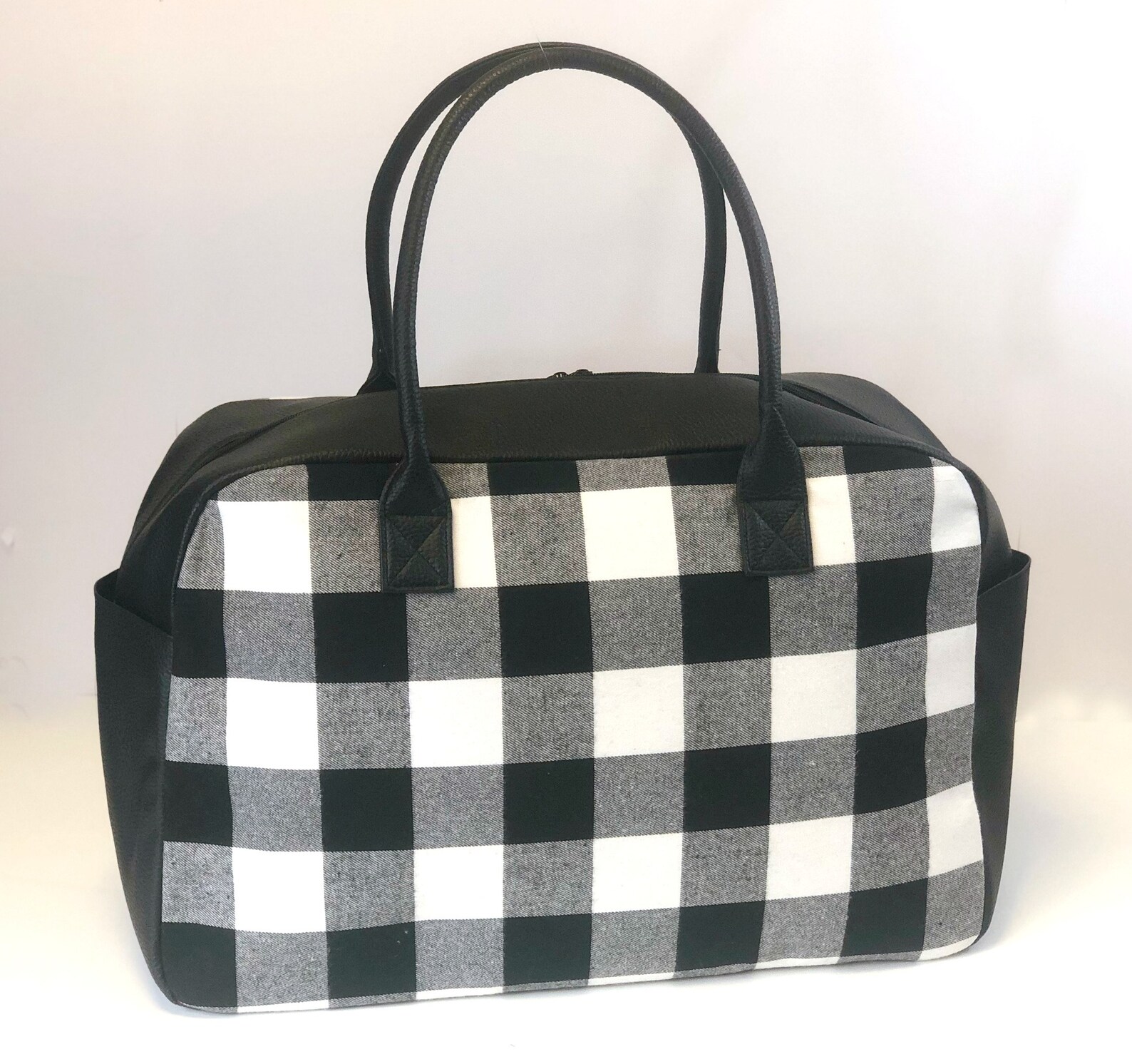 Black Buffalo Check Weekender Bag - Etsy