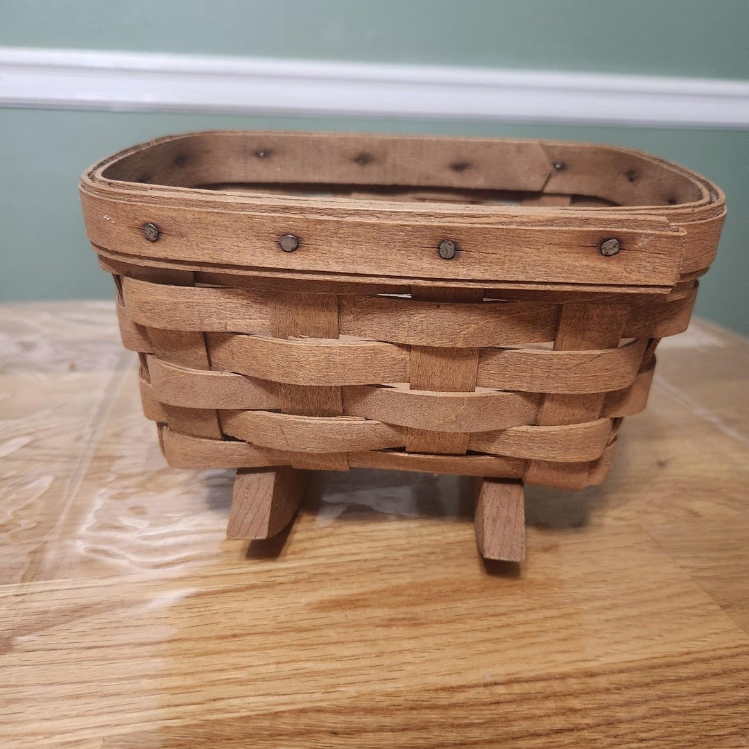 Longaberger Mini Rocking Cradle Basket 1998 7 X 5 X 5 Signed Great ...