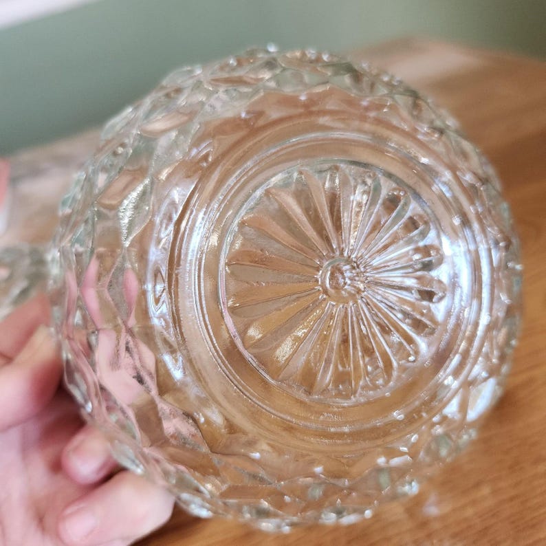 Vintage Cubist Style Clear Glass Fairy Lamp - MCM Homco Fairy Lamp ...
