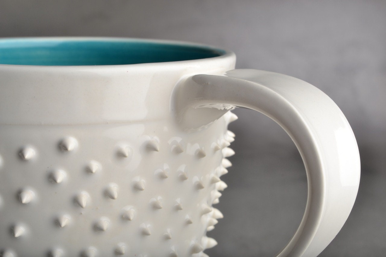 Spiky Mug Made to Order White and Blue Dangerously Spiky Mug - Etsy