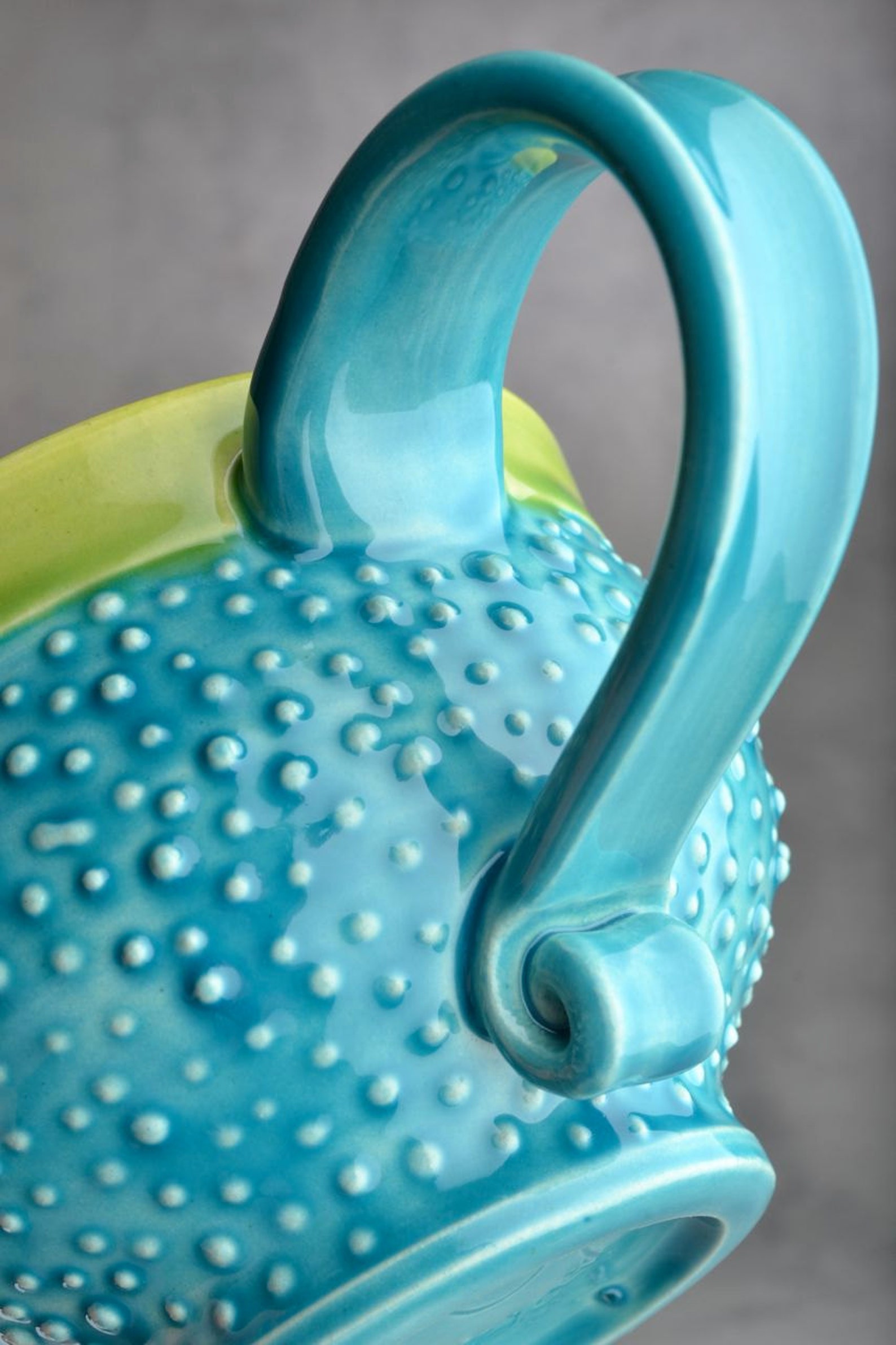 Dottie Mug Made to Order Caribbean Blue Dottie Soup / Cocoa - Etsy