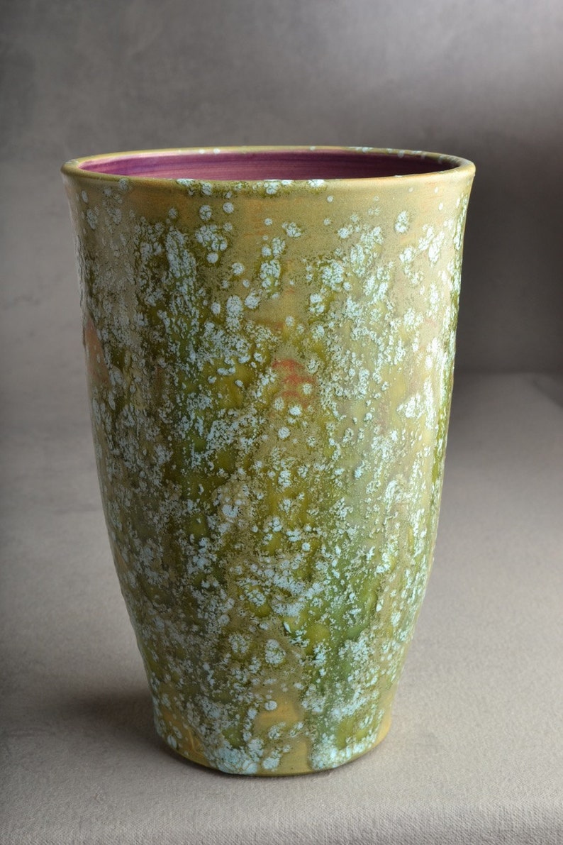 Vase: Wheel Thrown Patina Vase by Symmetrical Pottery Ready To | Etsy