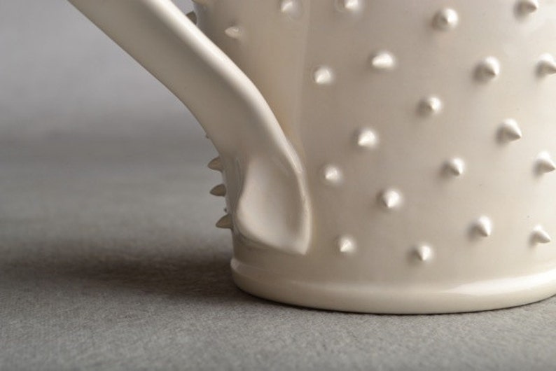 Spiky Mug Made to Order White and Orange Dangerously Spiky Mug by ...