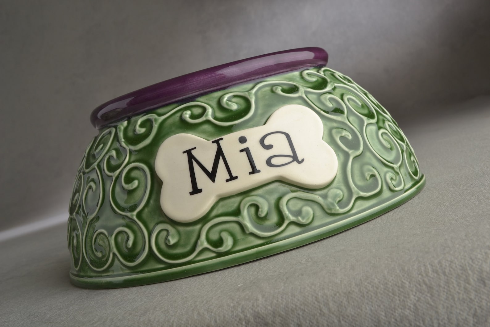 Personalized Spaniel Dog Bowls Long Ear Curls Pet Dishes Set - Etsy
