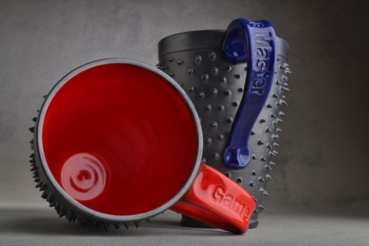 Single Spiky Mug Made to Order Black Dangerously Spiky Travel - Etsy