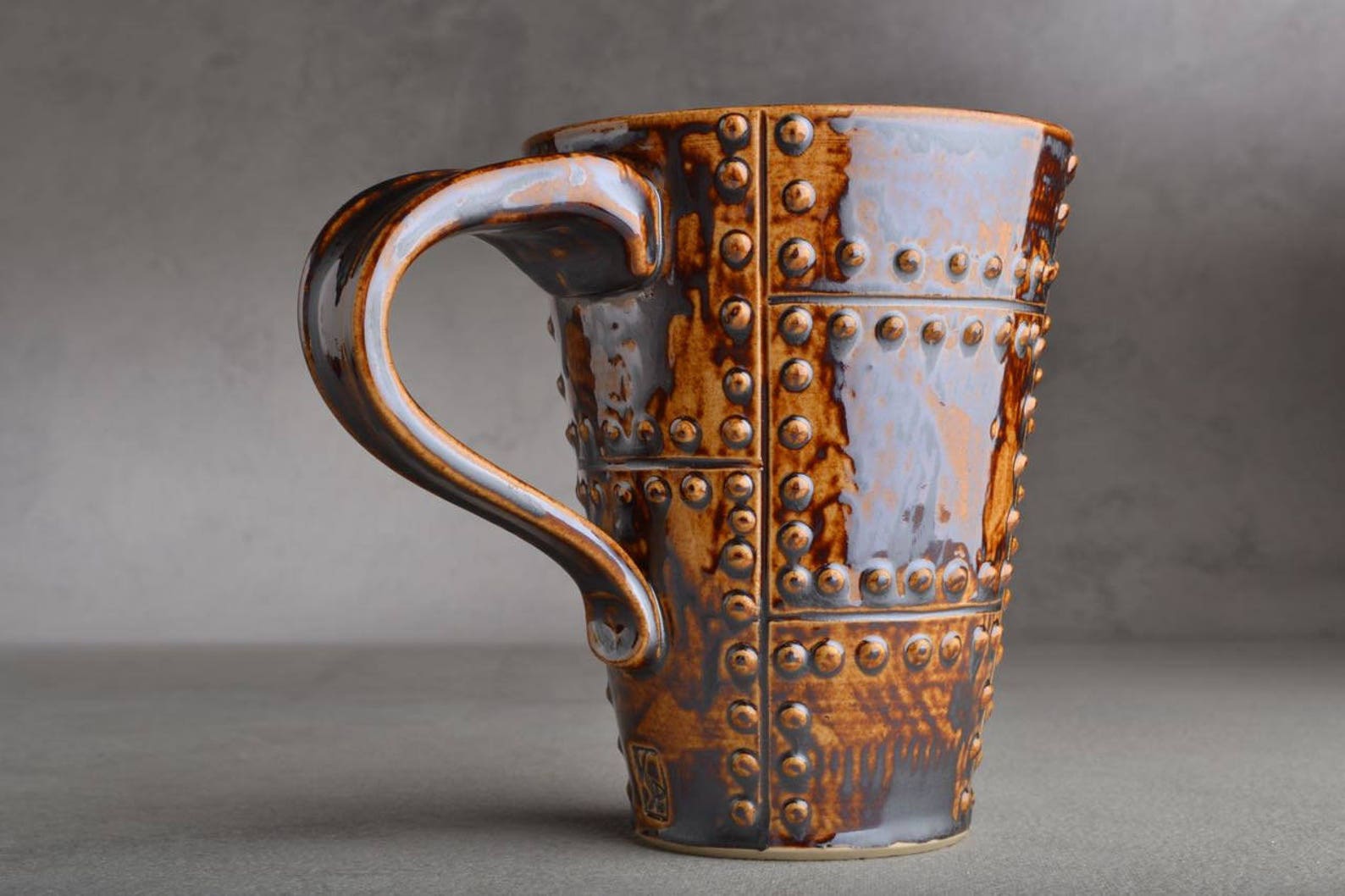 Sheet Metal Mug Made to Order Rust Brown Sheet Metal Stoneware - Etsy