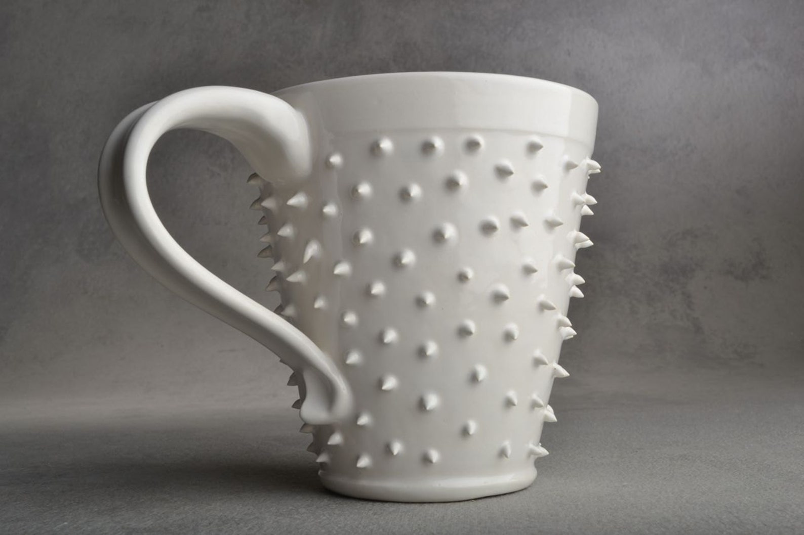 Spiky Mug Made to Order White and Red Dangerously Spiky Mug by - Etsy