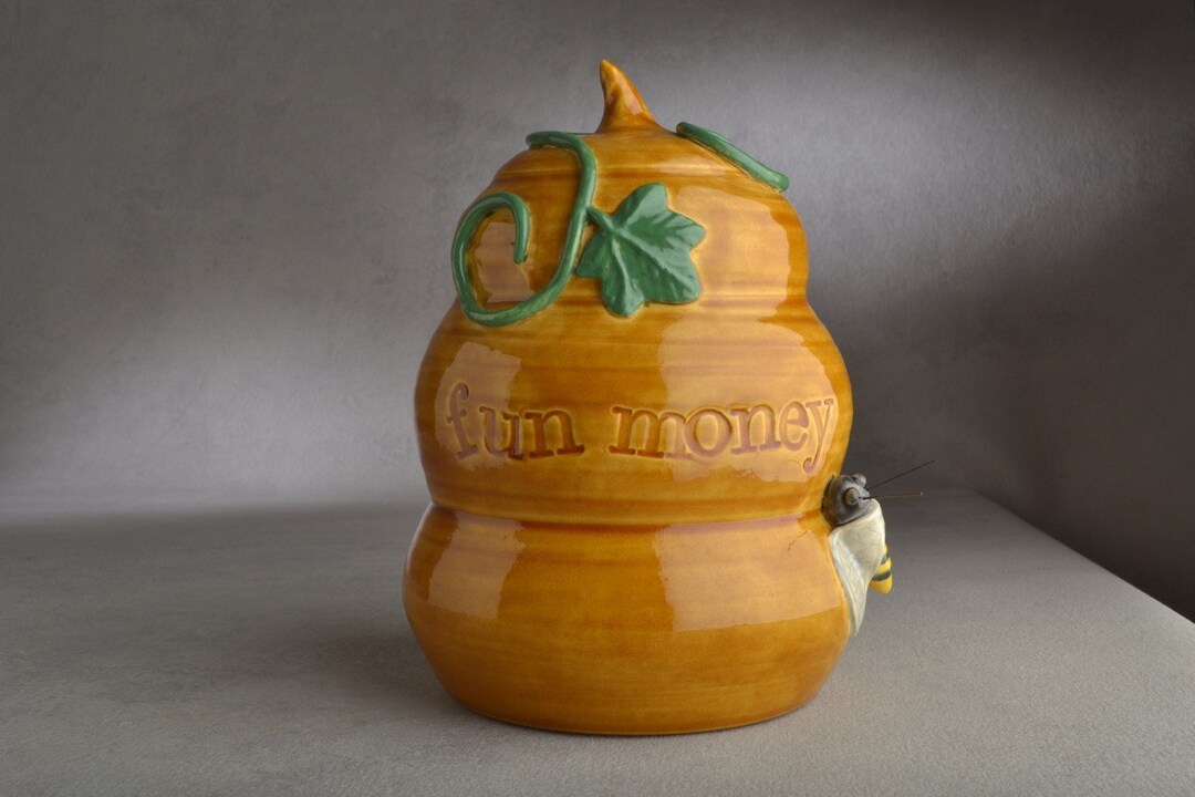 Beehive Coin Bank: Fun Money Stamped Beehive Coin Bank Ready to Ship by ...