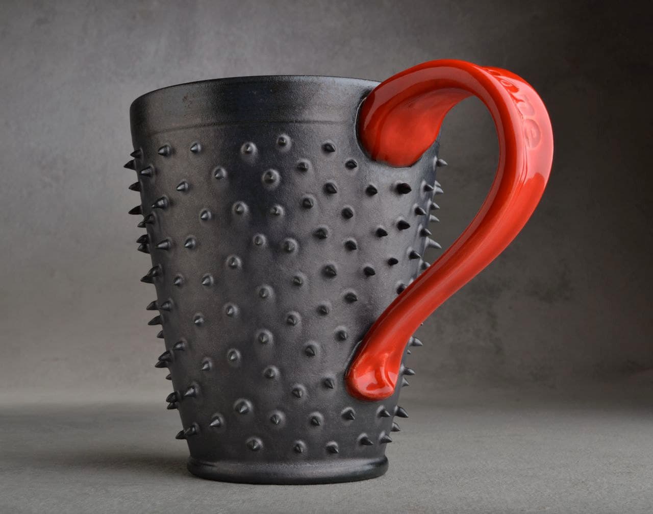 Spiky Mugs: Made To Order Pair of White and Blue Dangerously | Etsy