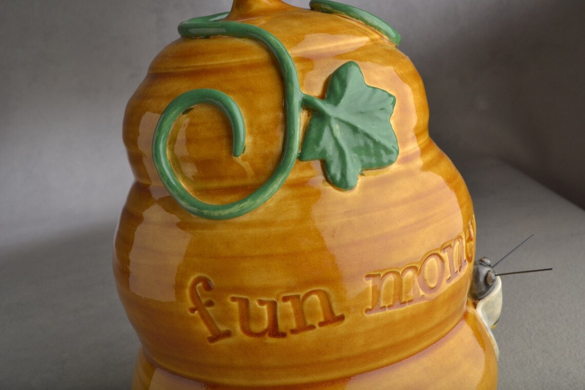 Beehive Coin Bank: Fun Money Stamped Beehive Coin Bank Ready - Etsy