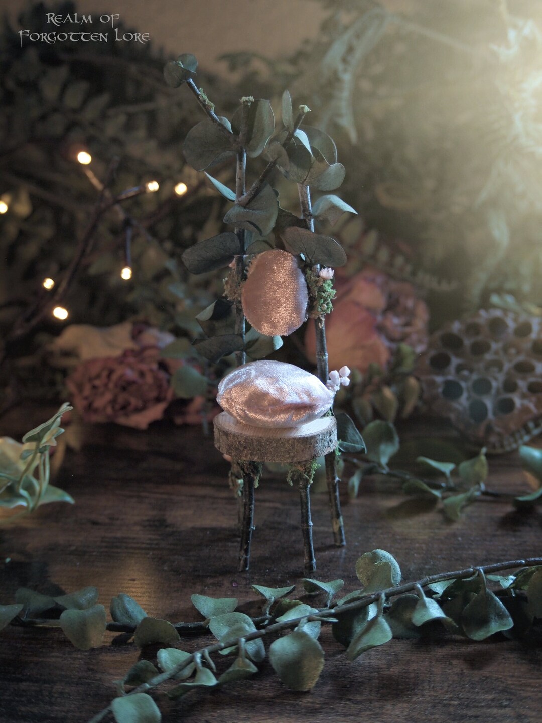 Floral Fairy Chair Pink, Faerie Furniture Fantasy Home Decor, Fae ...