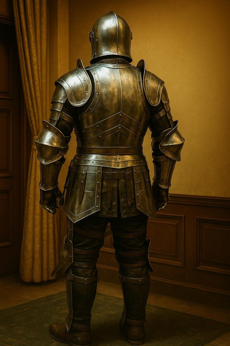 Medieval Regal Knight Handmade Suit of Barbuta Armor for Authentic ...