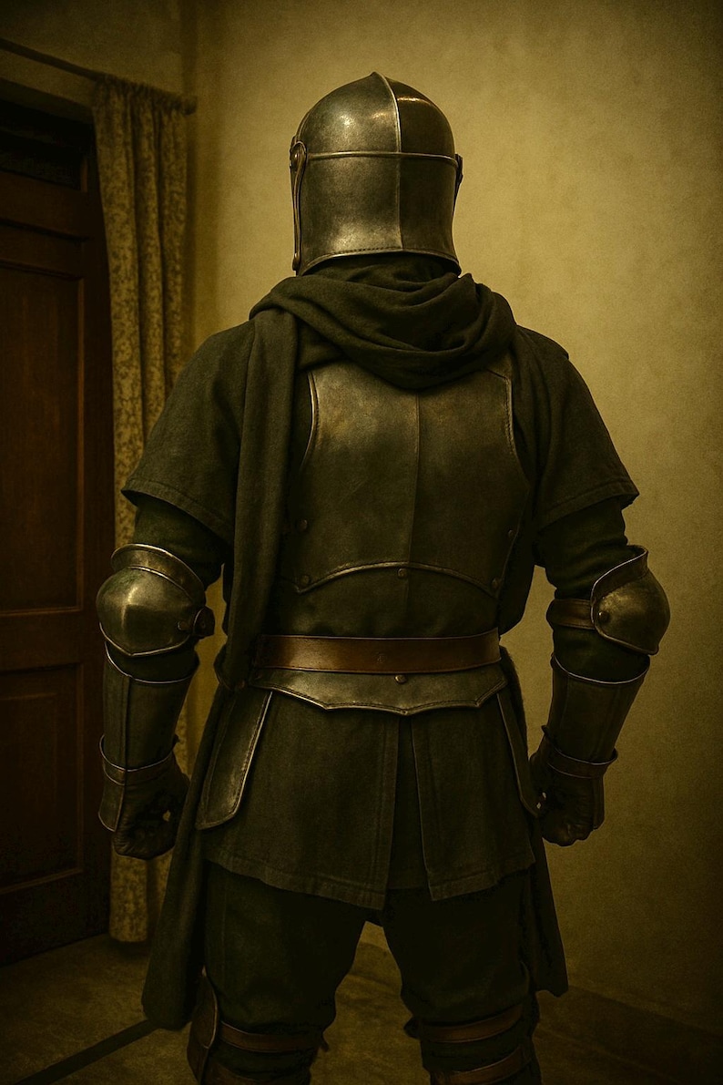 Medieval Knight Barbuta Armor Suit With Black Cape/scarf for Authentic ...