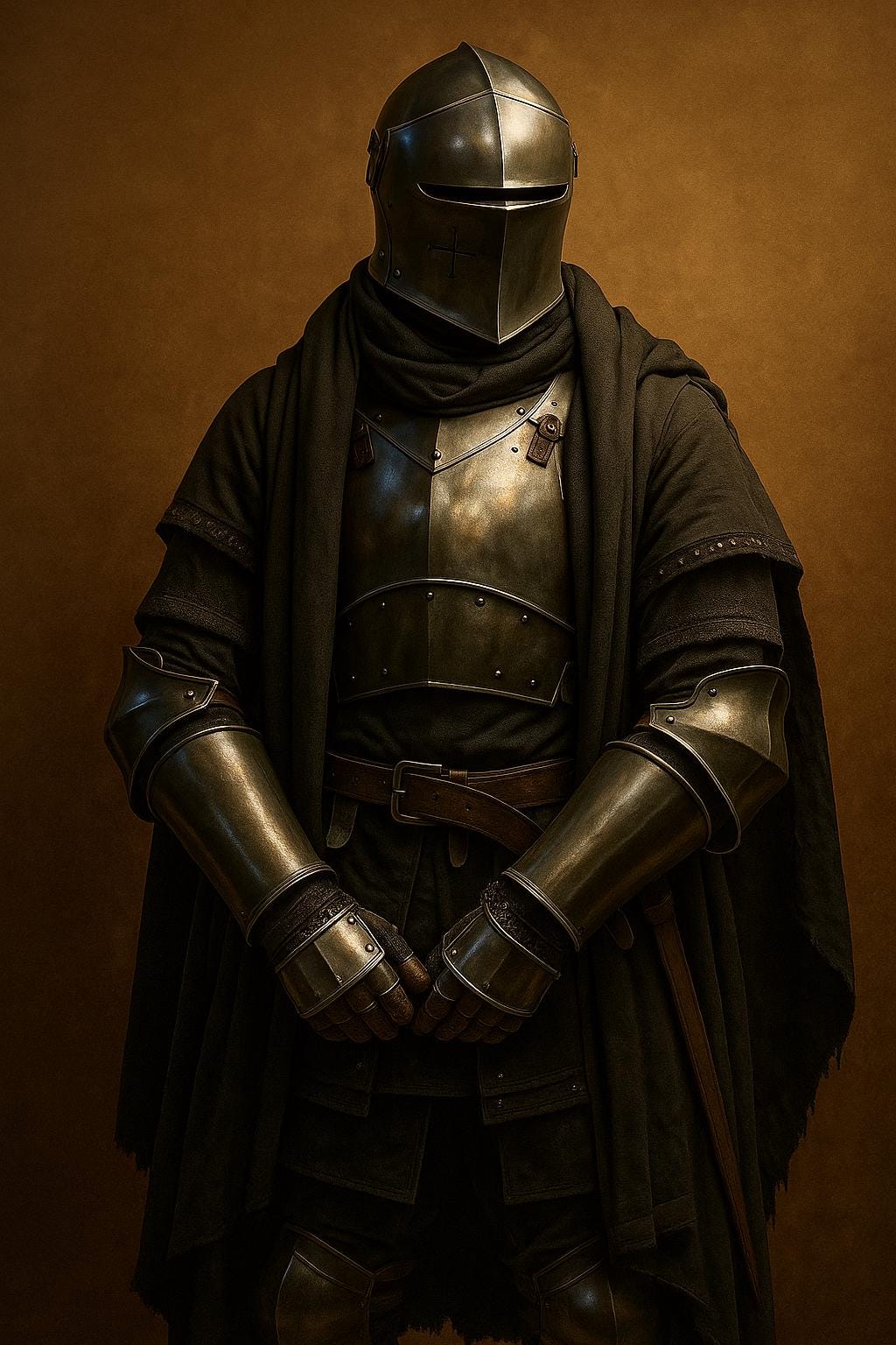 Medieval Knight Barbuta Armor Suit With Black Cape/scarf for Authentic ...