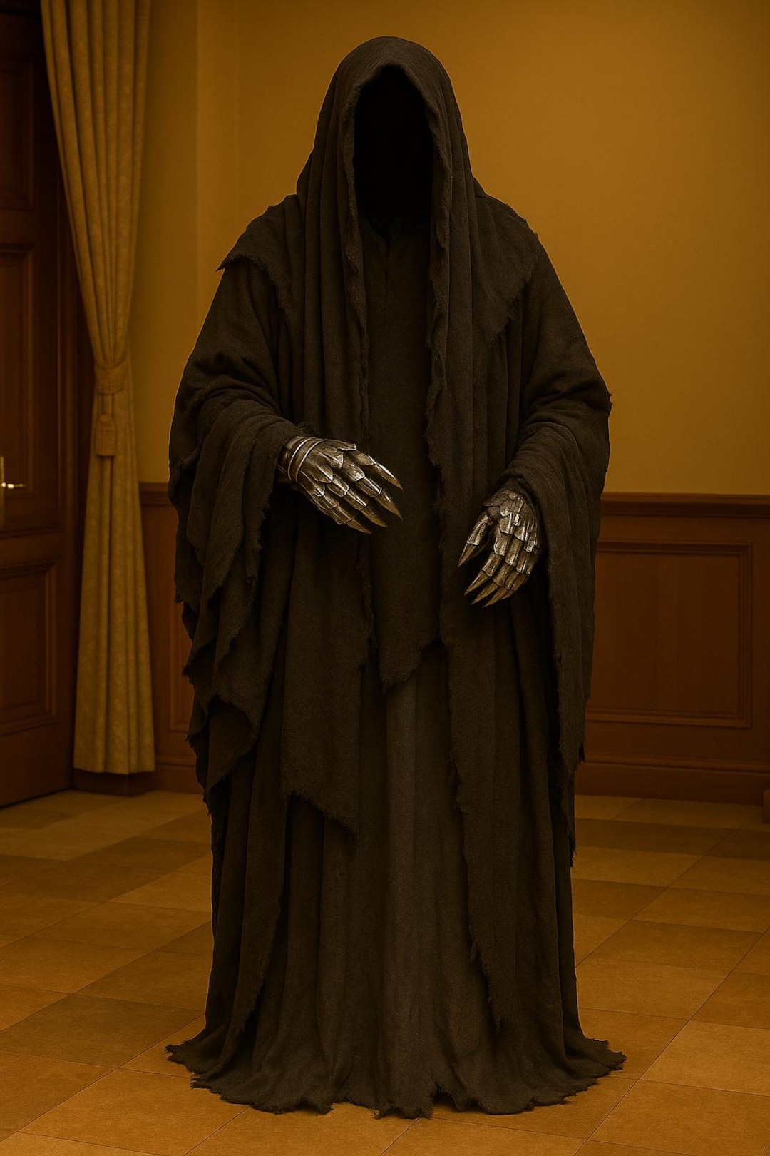 Nazgul Ringwraith Costume – Dark Fantasy Black Rider Costume – Fantasy ...