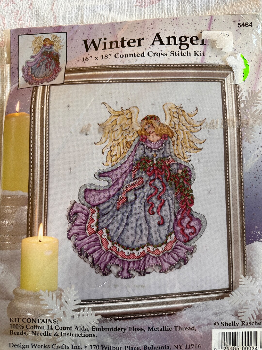 Vintage Design Works Winter Angel Counted Cross Stitch Kit - Etsy