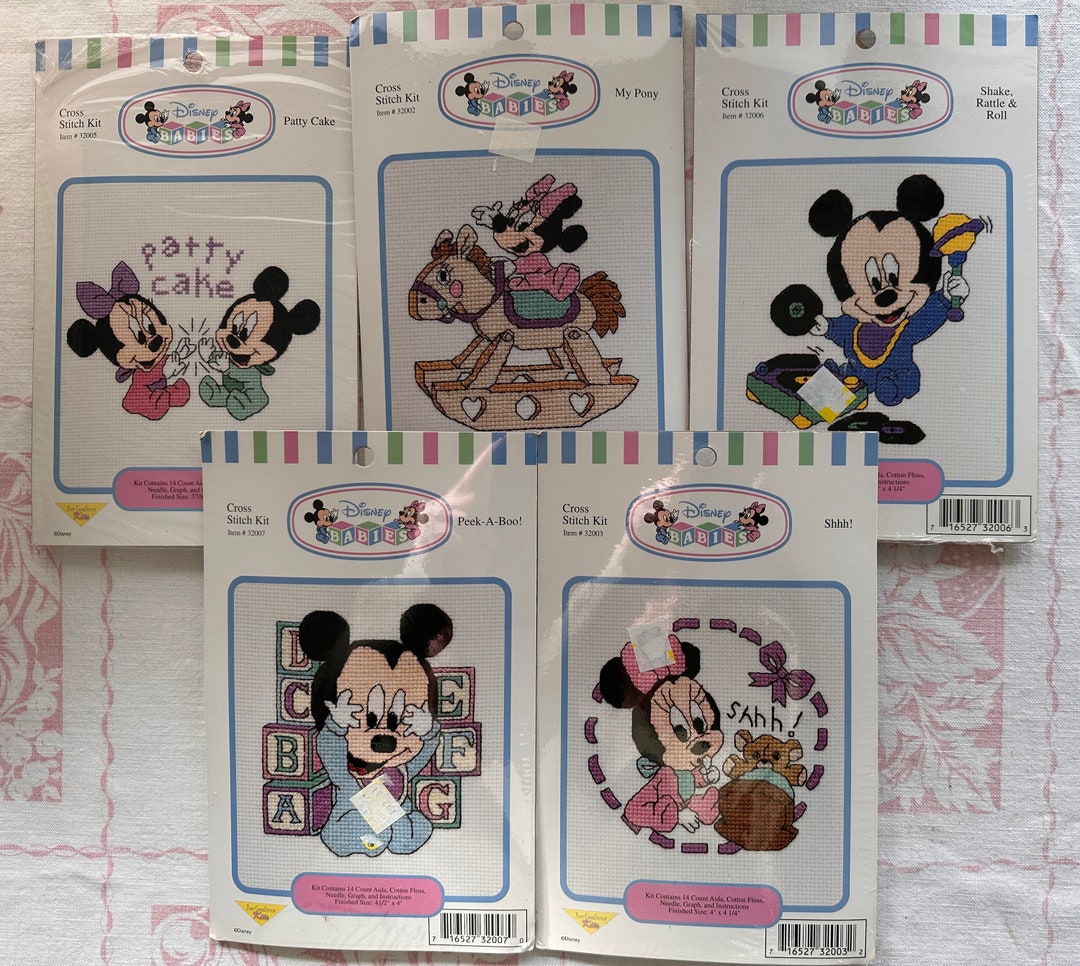 Lot of 5 Disney Babies Cross Stitch Kits - Etsy