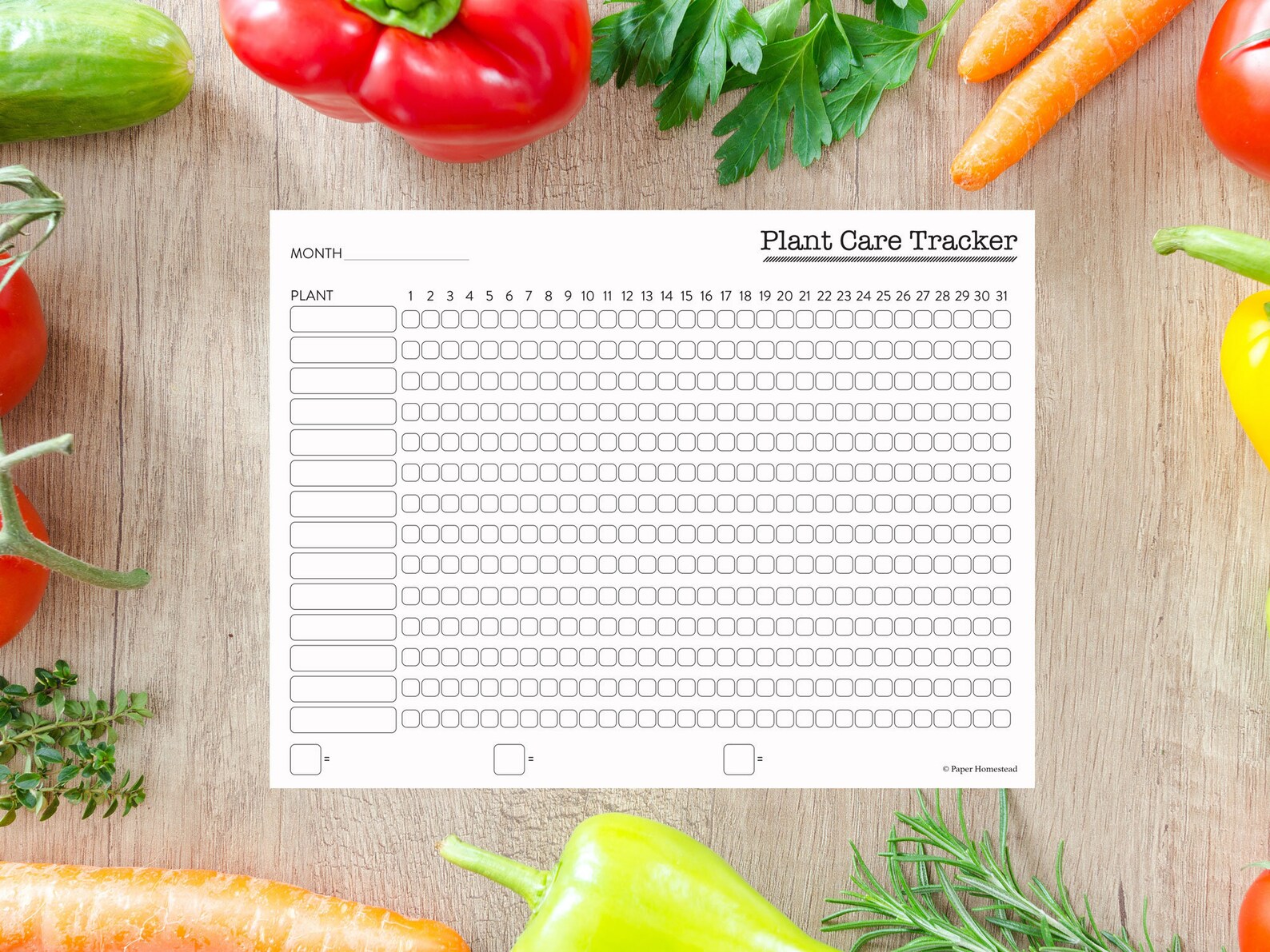 Plant Care Tracker / Plant Watering Tracker - Printable and Fillable ...
