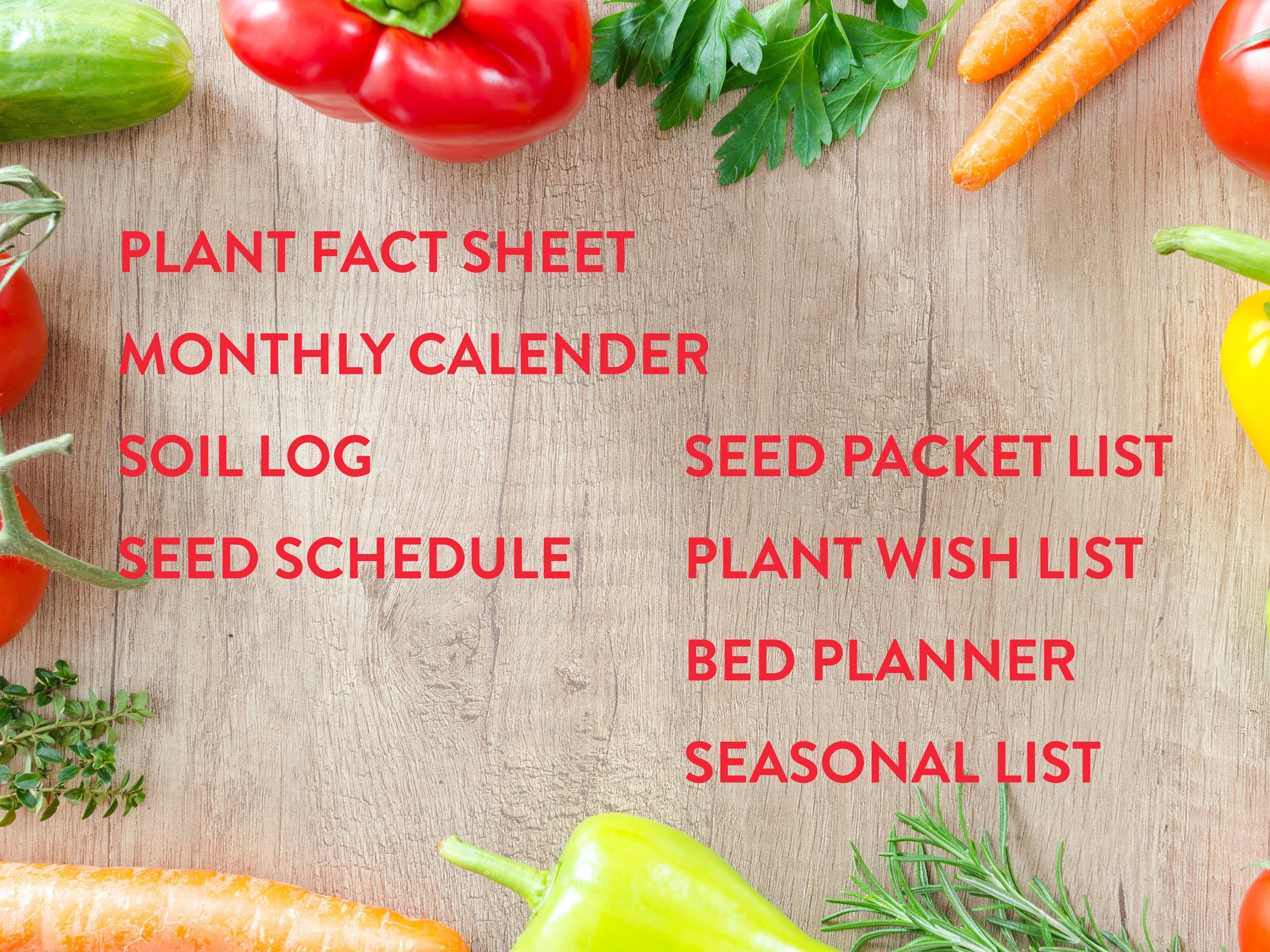 Garden Planning Bundle 8 Sheets / Digital Download Garden Planner ...