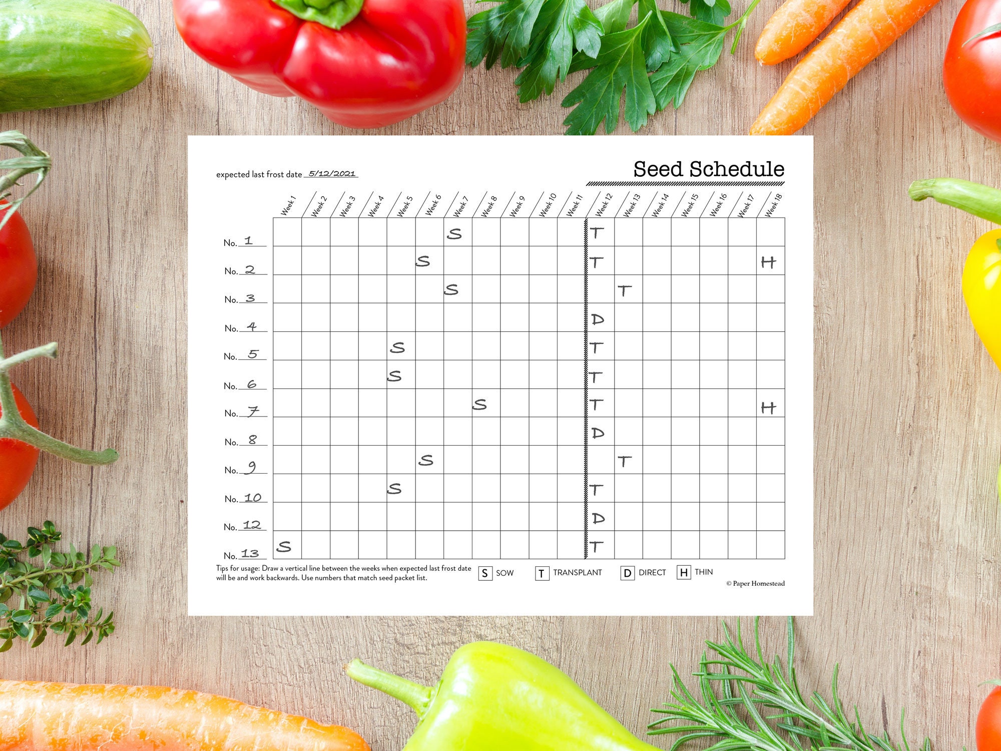 Seed Starting Schedule - Digital Download - Printable - Etsy