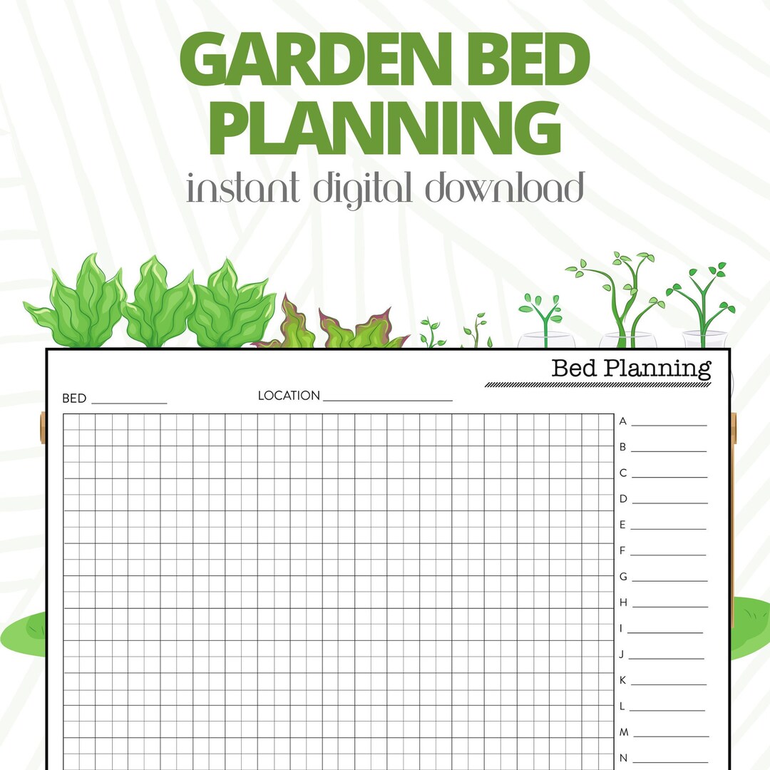 Garden Bed Planner / Digital Download / Print at Home Garden Planner - Etsy