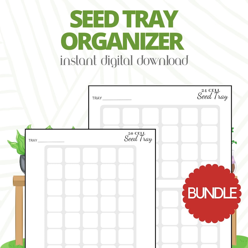 Deluxe Seed Tray Organizer // Garden Planning // Digital PDF Download ...