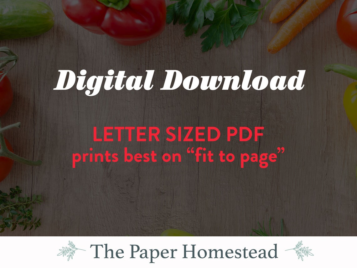 Garden Planner Plant Fact Sheet / Digital Download / Printable Plant ...
